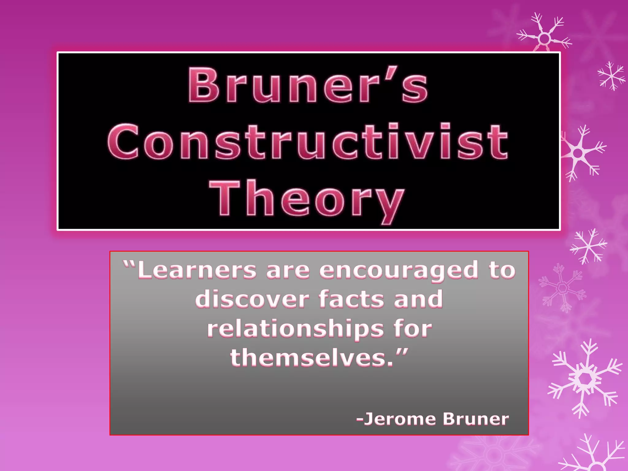 Bruner's Constructivist Theory | PPTX