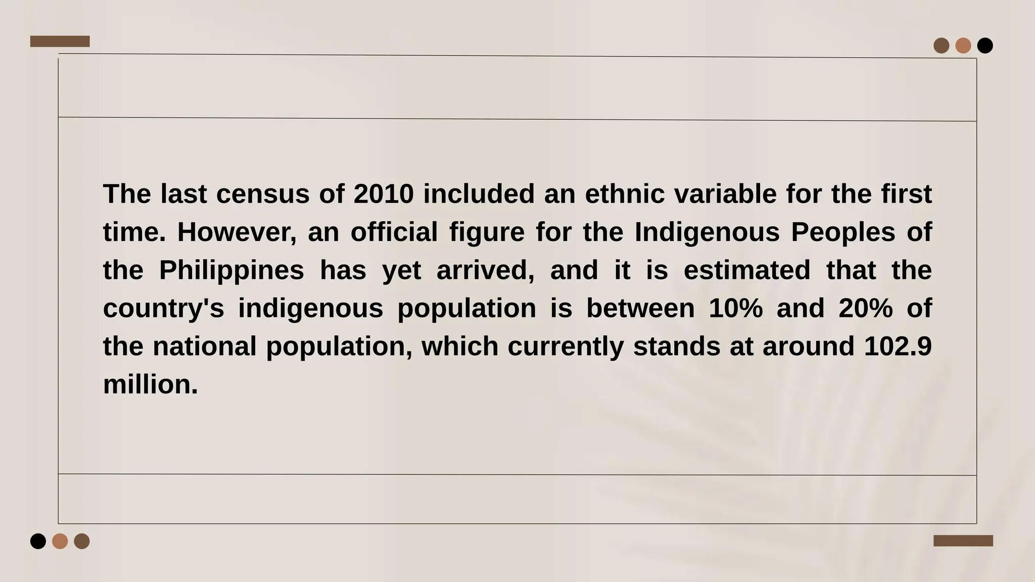 GED5 The demographic profile of the indigenous people in the ...
