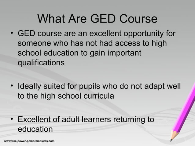 Ged courses | PPT