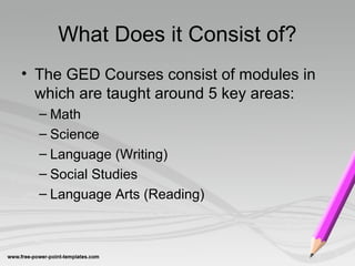 Ged courses | PPT