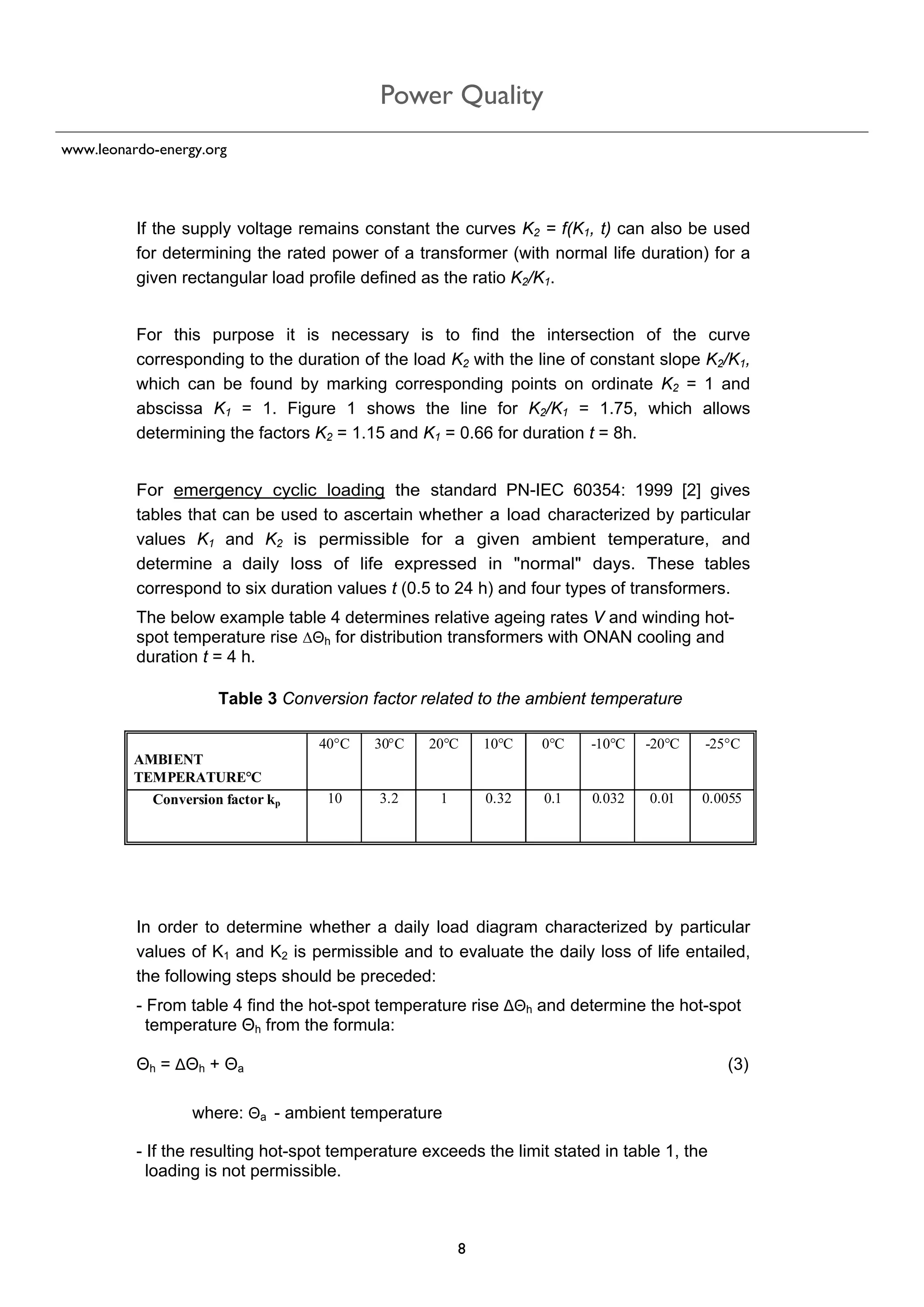 Overload capacity of power transformers | PDF