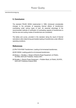 Overload capacity of power transformers | PDF