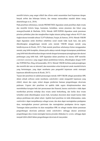 Perancangan Sistem Pendukung Keputusan Dengan Metode Ahp-Vikor Dalam Penentuan Pengembangan ...