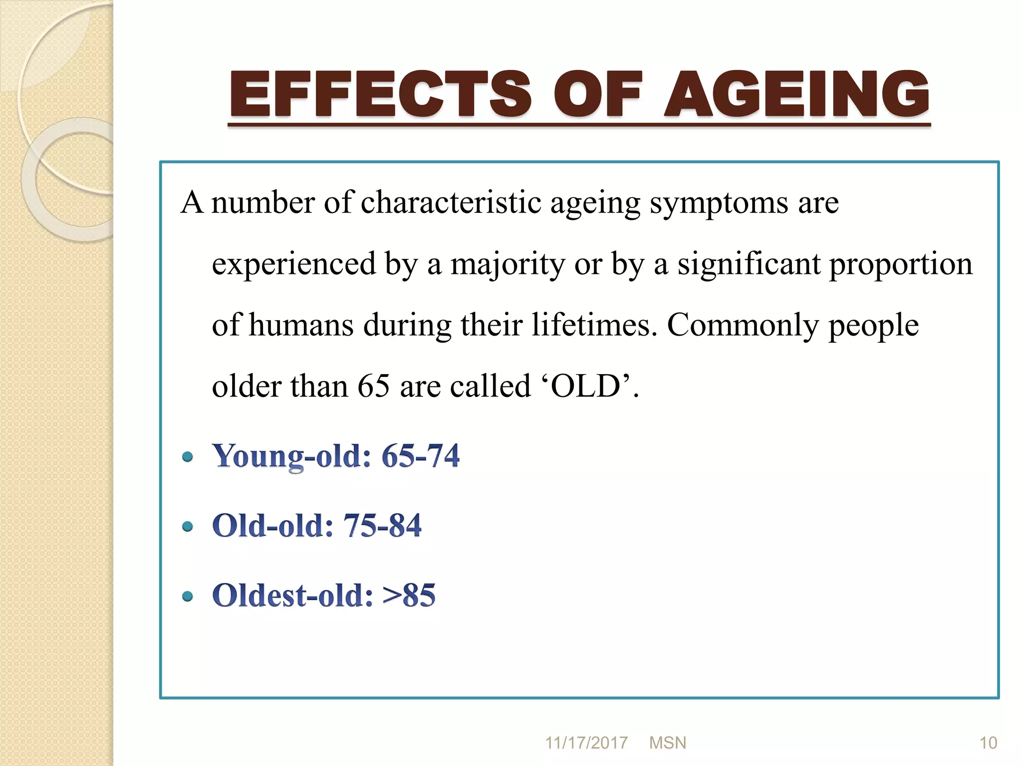 Gediatry, mith and reality, theories of aging | PPTX