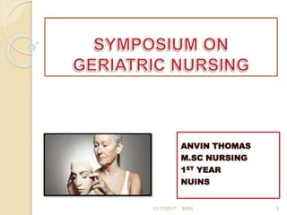Gediatry, mith and reality, theories of aging | PPTX