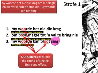 Gedig Woorde Graad 10 Afrikaans Eerste Addisionele taal | PPTX