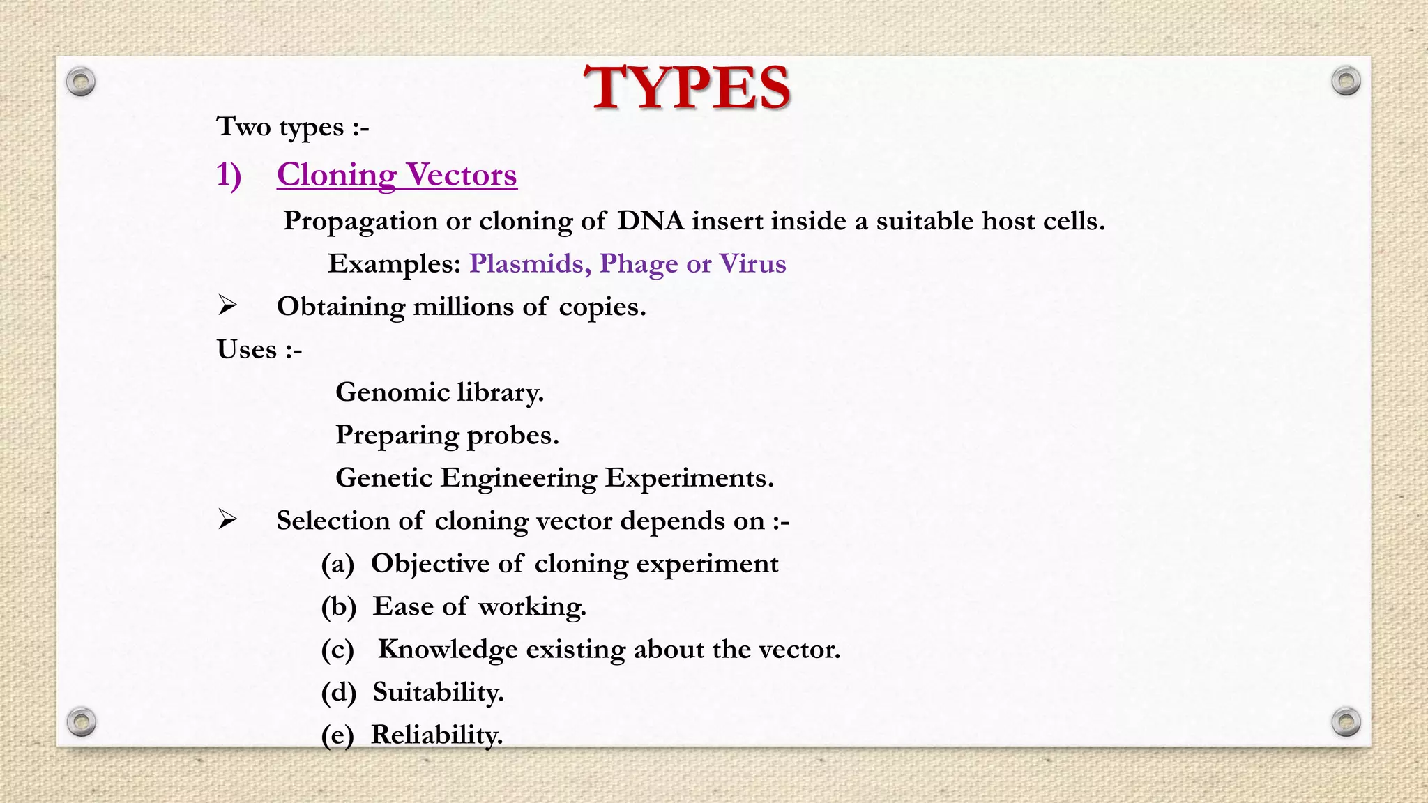 DESIGN OF PLASMID VECTOR & PROKARYOTIC AND EUKARYOTIC VECTORS | PPT