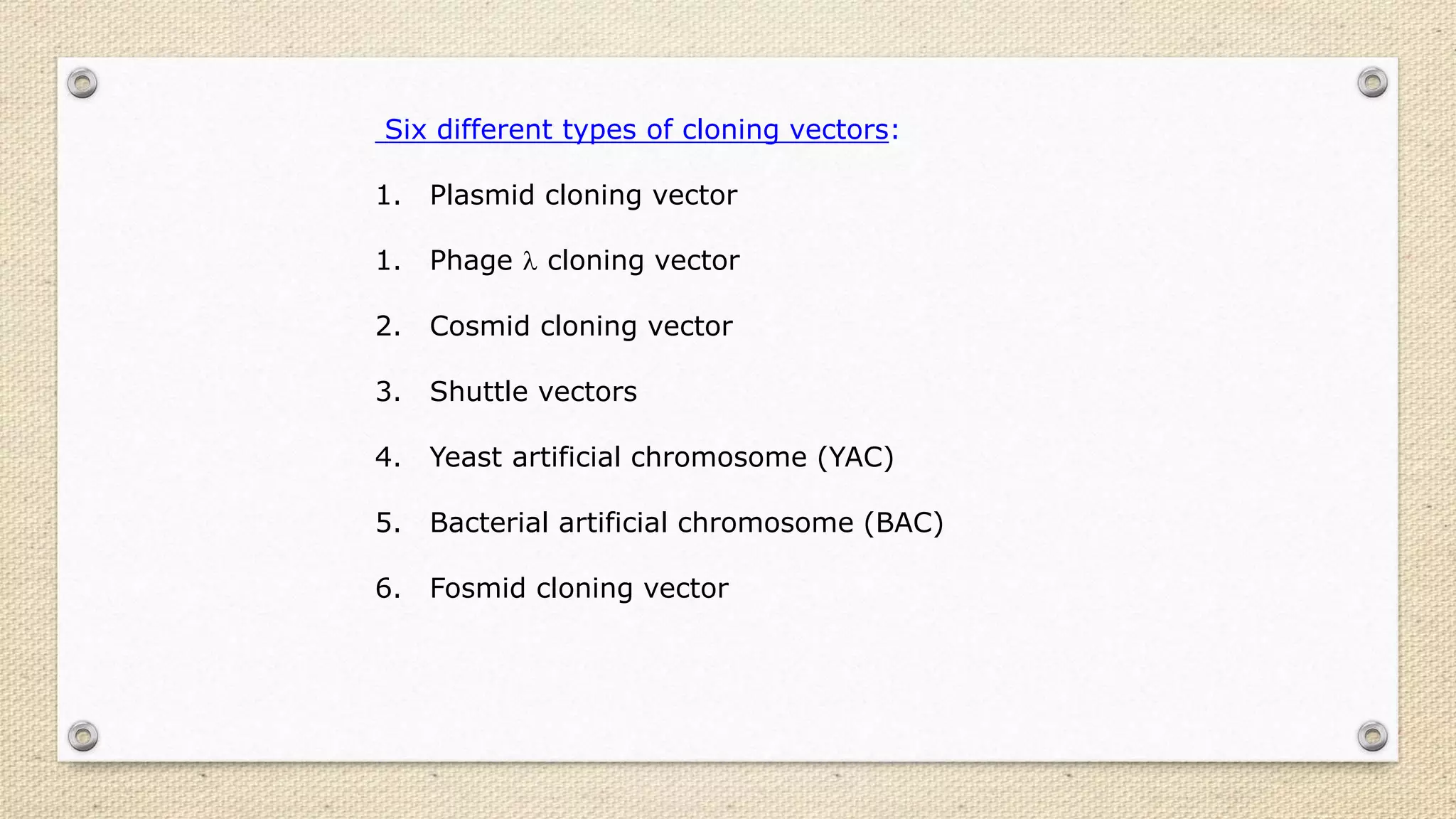 DESIGN OF PLASMID VECTOR & PROKARYOTIC AND EUKARYOTIC VECTORS | PPT