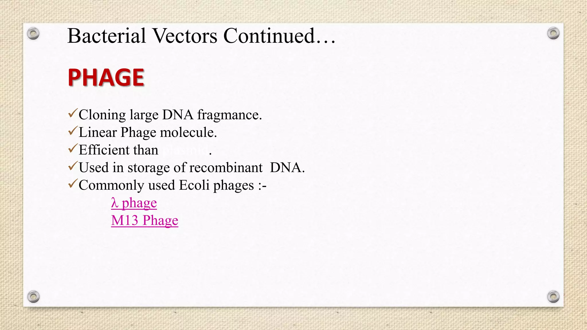 DESIGN OF PLASMID VECTOR & PROKARYOTIC AND EUKARYOTIC VECTORS | PPT