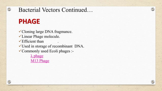 DESIGN OF PLASMID VECTOR & PROKARYOTIC AND EUKARYOTIC VECTORS | PPT