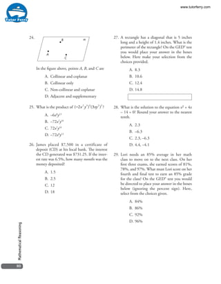 Ged Mathematical Test | PDF