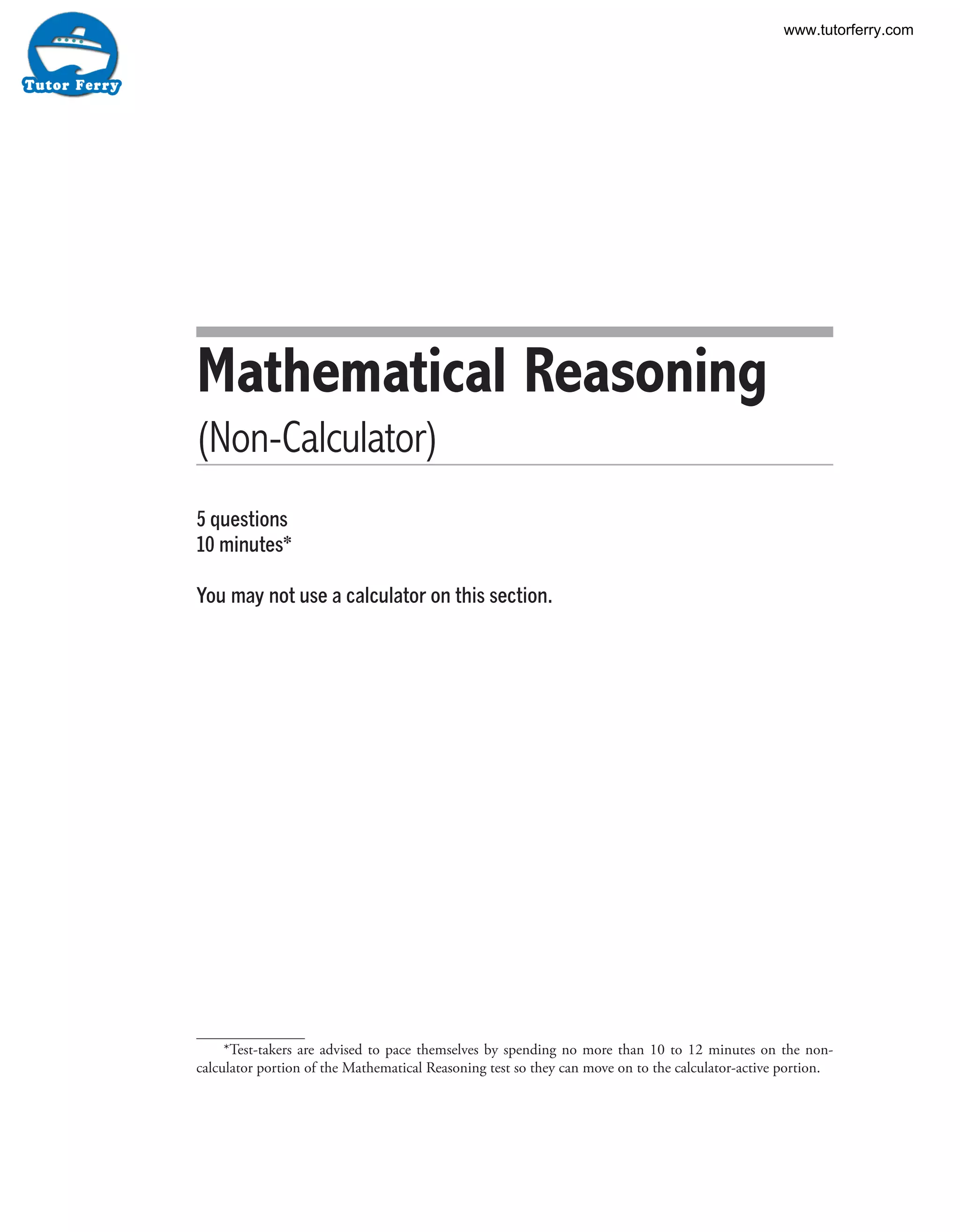 Ged Mathematical Test | PDF