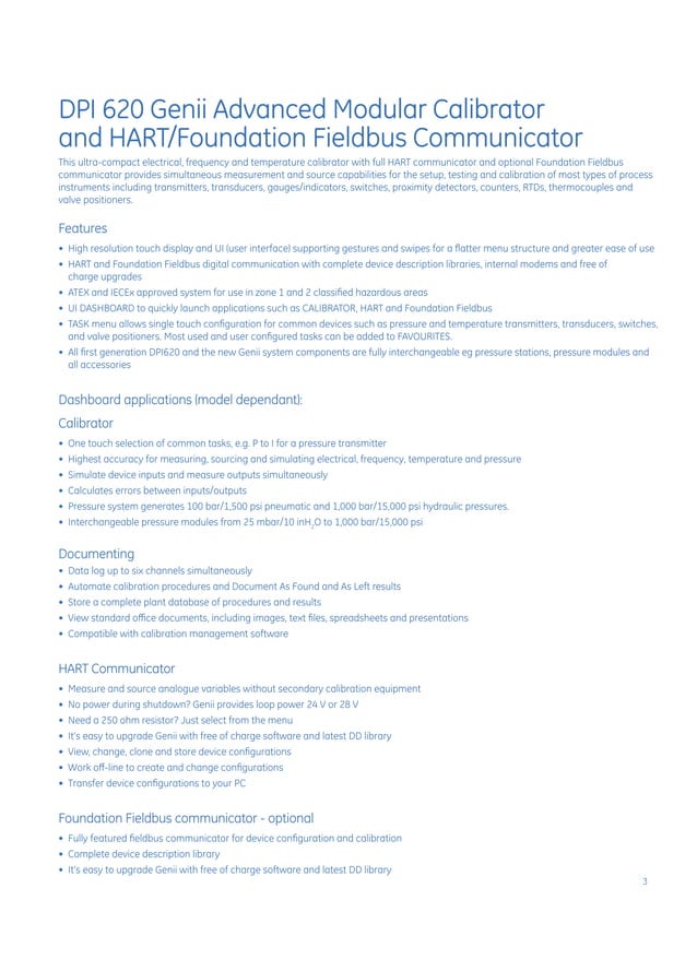 GE Advanced Modular Calibrator for Process Measurement Instruments | PDF