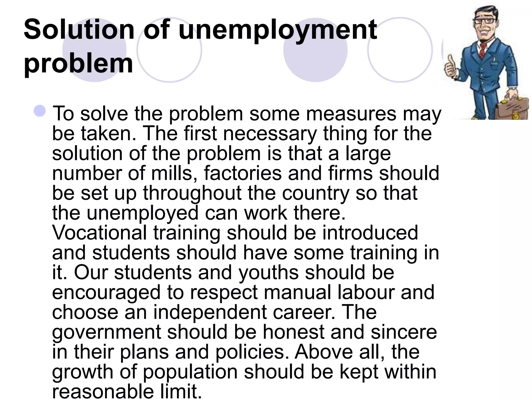 UNEMPLOYMENT PROBLEM IN BANGLADESH PRESENTATION | PPT