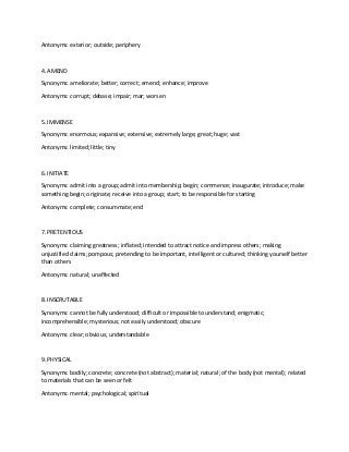 Ged Rla Vocabulary | PDF