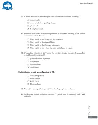 Ged Science Test | PDF