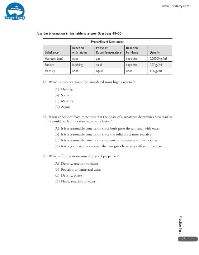 Ged Science Test Ged Science Test