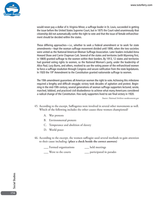 Ged social studies Test | PDF