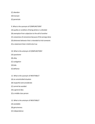 Ged Vocabulary | PDF