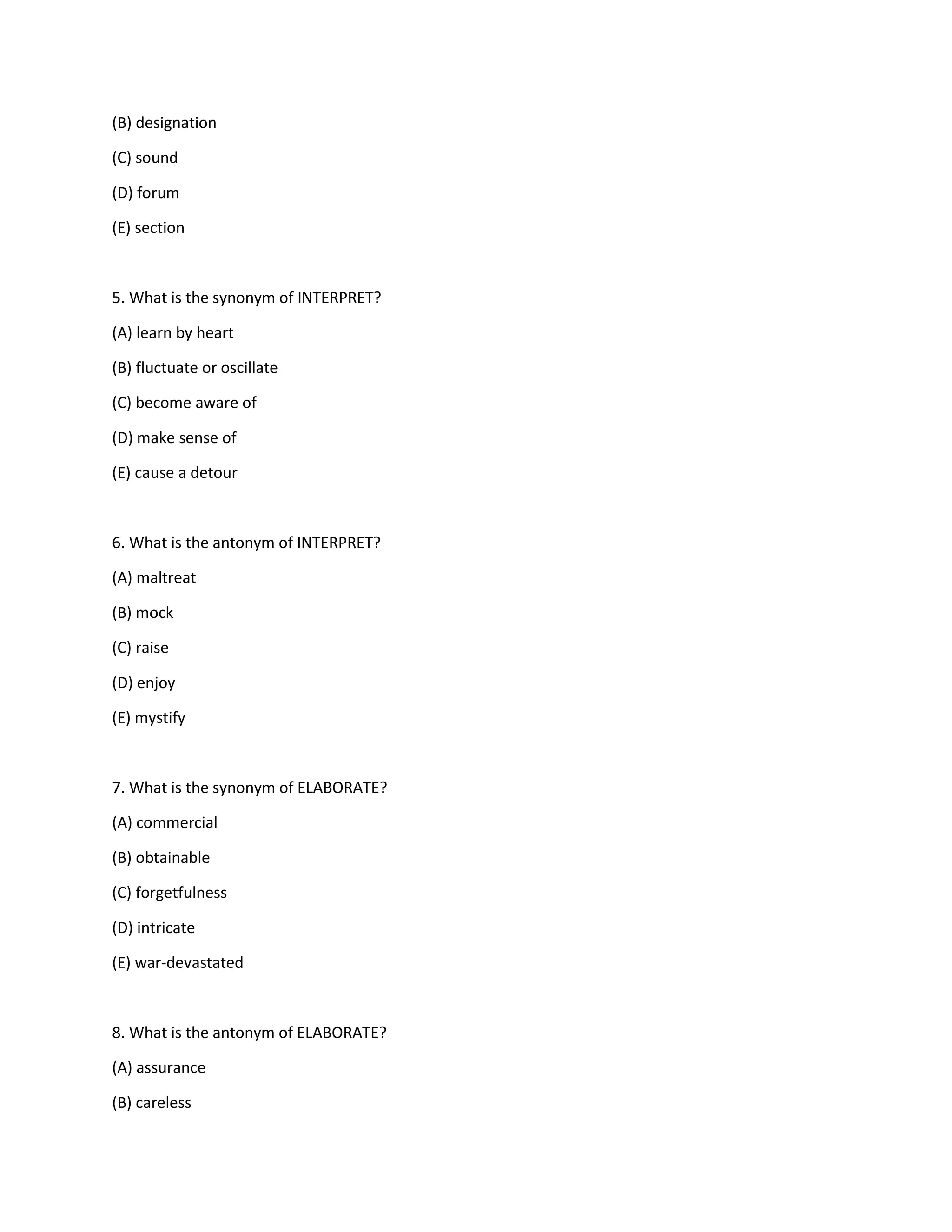 Ged Vocabulary List Pdf | PDF