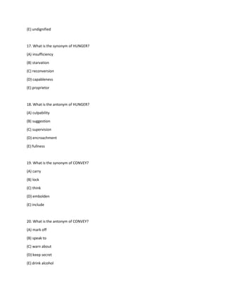 Ged Vocabulary List Pdf | PDF