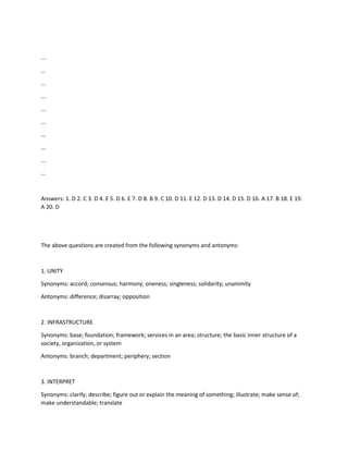 Ged Vocabulary List Pdf | PDF