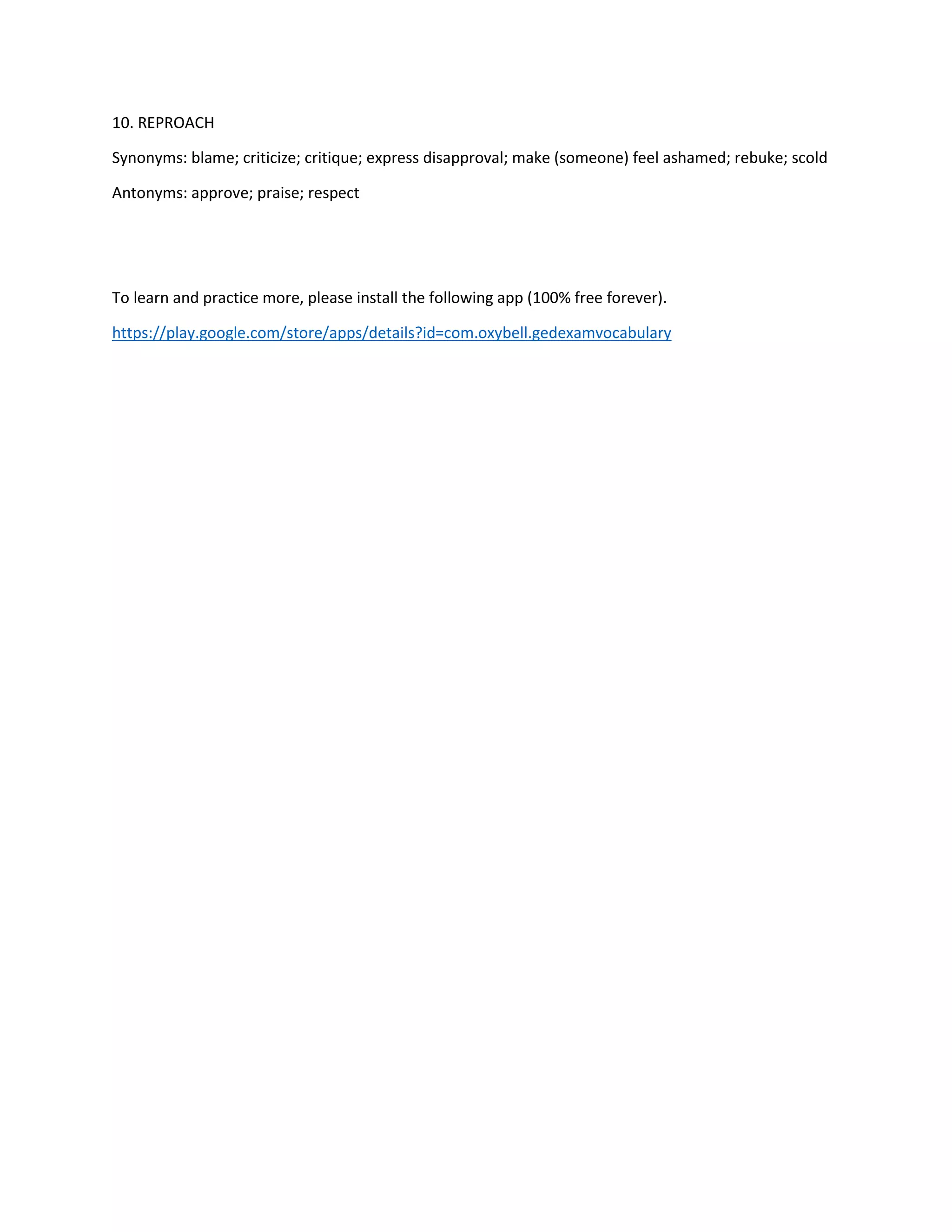 Ged Vocabulary Practice | PDF