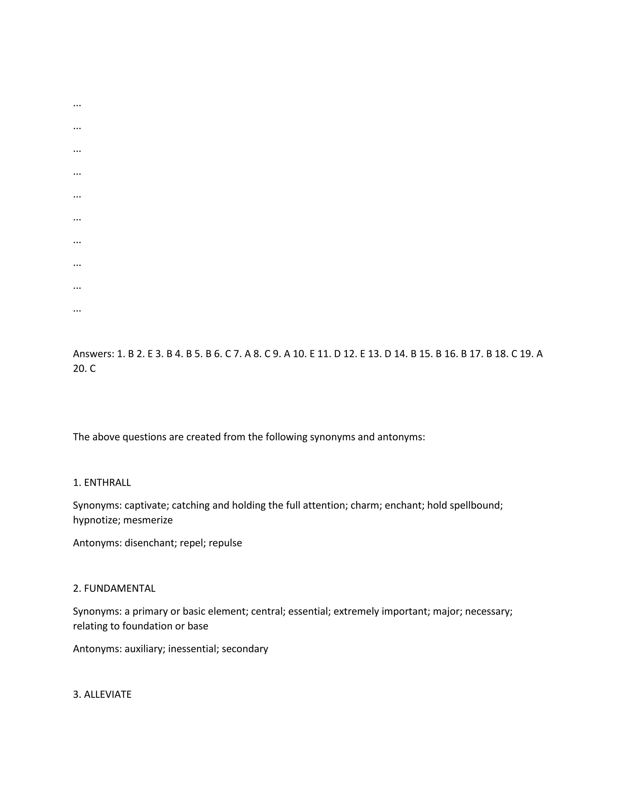 Ged Vocabulary Words List | PDF