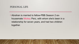 Gee-Ann Abrahan Biography, early life, career.pptx