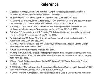 Design of Nonlinear State Feedback Control Law for Underactuated TORA System: A Block ...