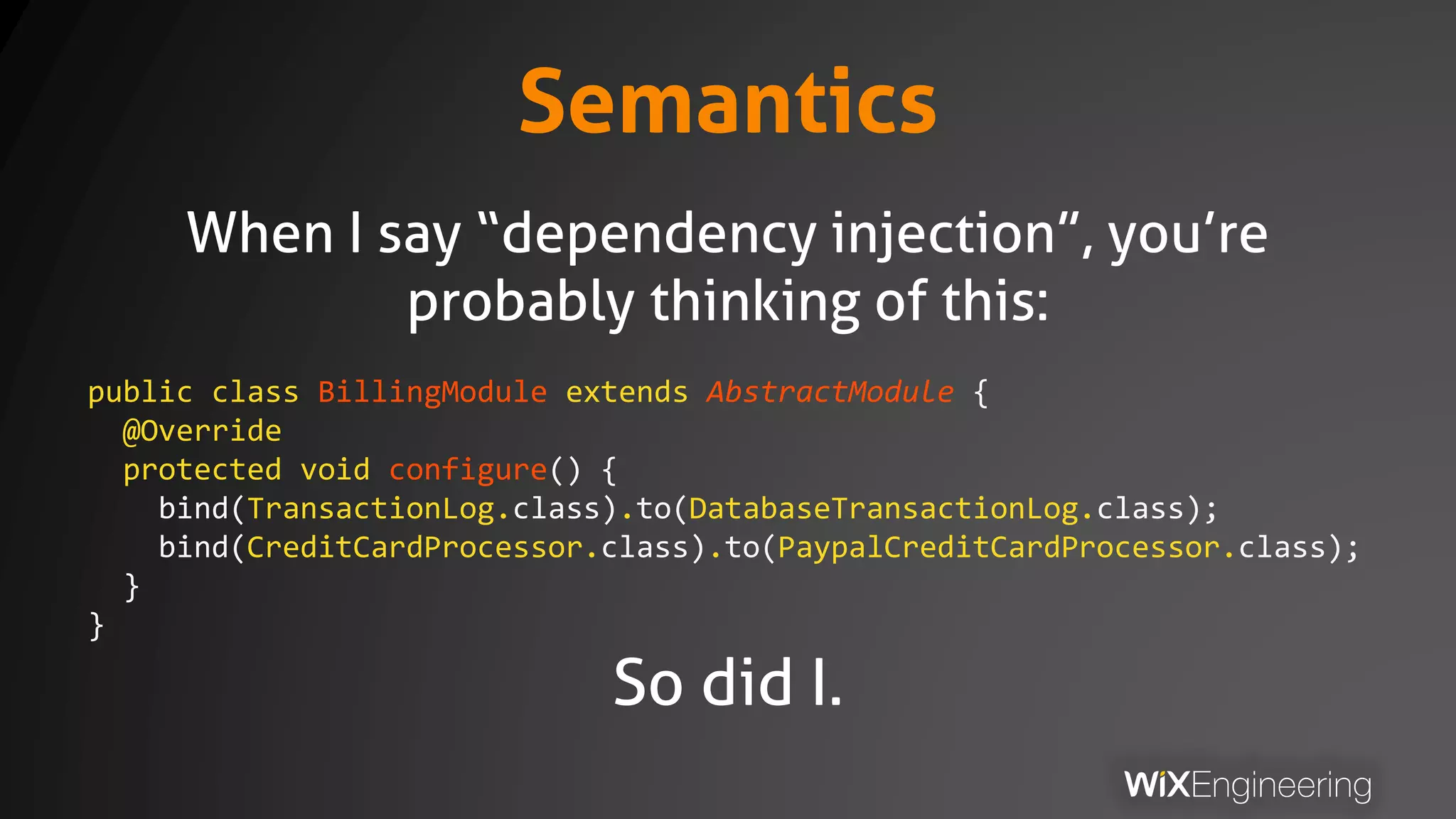 Slaying Sacred Cows: Deconstructing Dependency Injection | PDF