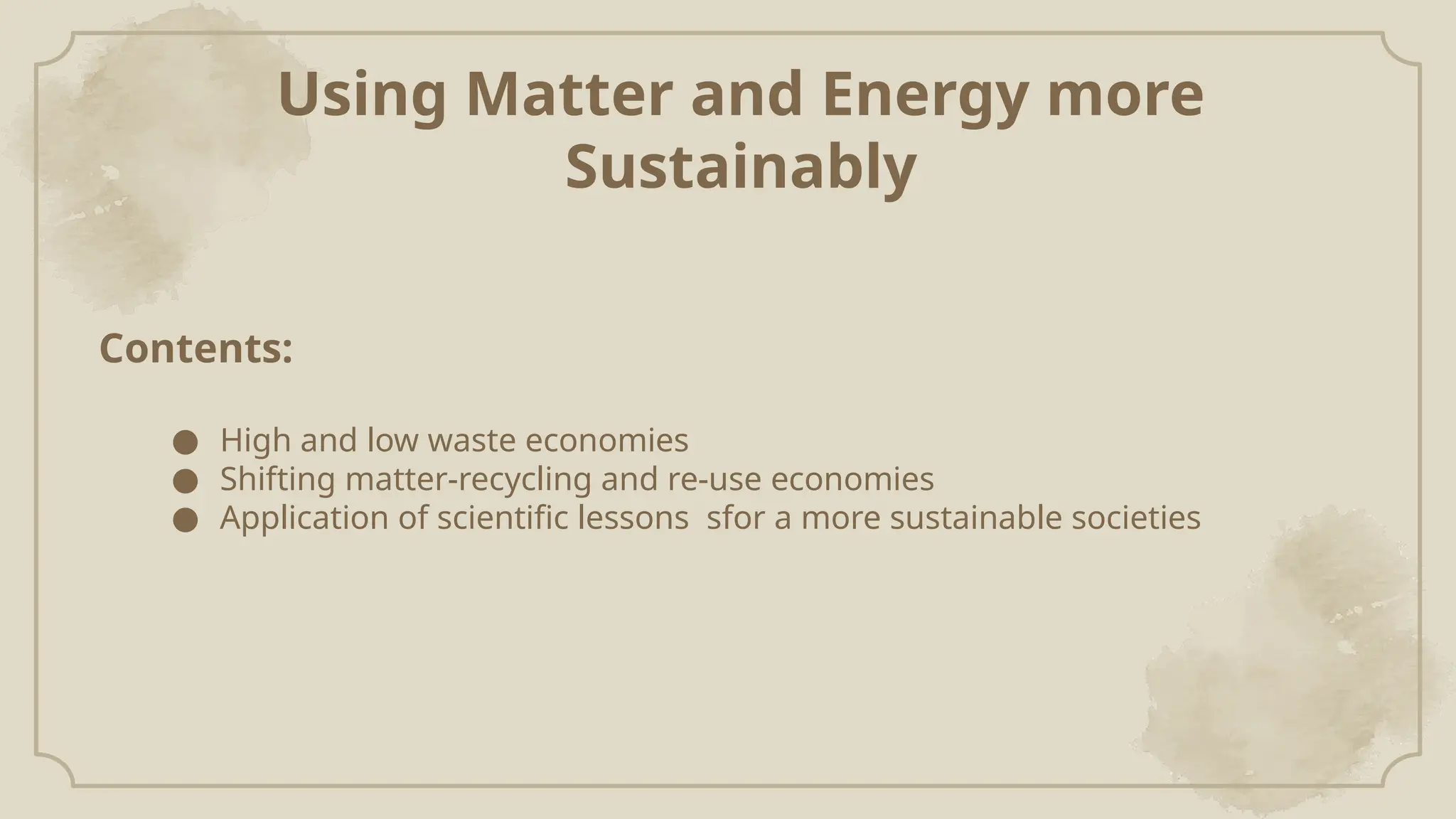 Environmental Science (Matter and Energy) | PPTX