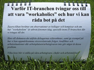 Geek girl workaholic presentation in Swedish | PPT