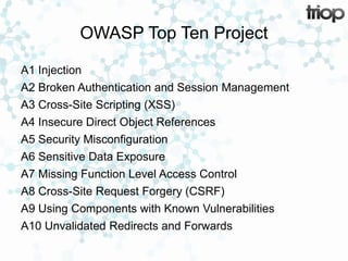 OWASP Top 10 webbsäkerhet | PPTX | Web Development | Internet