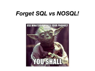SLQ vs NOSQL - friends or foes | PPT