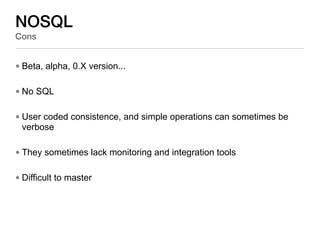 SLQ vs NOSQL - friends or foes | PPT