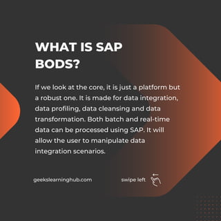 An Introduction to SAP BODS: Understanding the Basics and Benefits | PDF