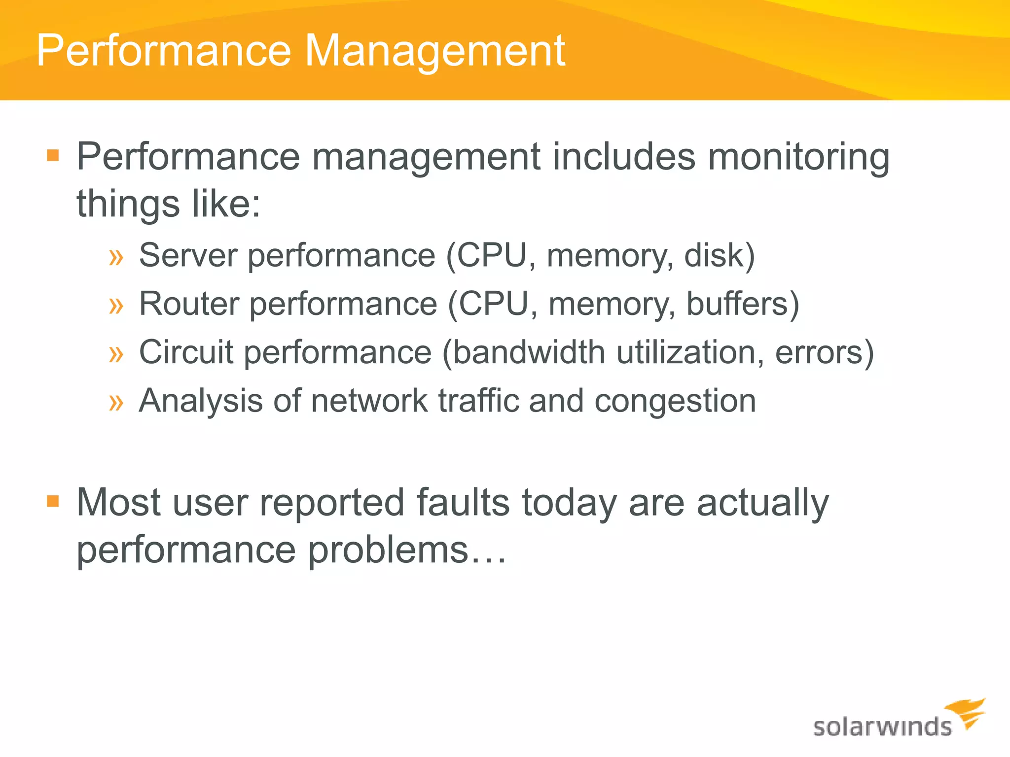 Network Management Fundamentals | PPTX