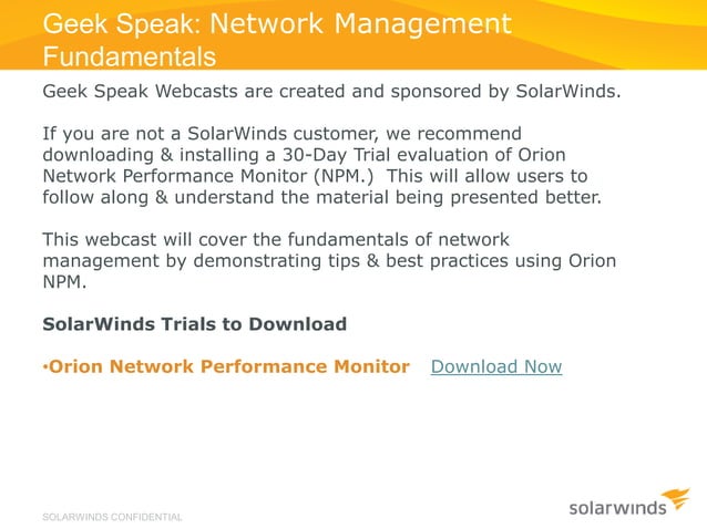 Network Management Fundamentals | PPTX