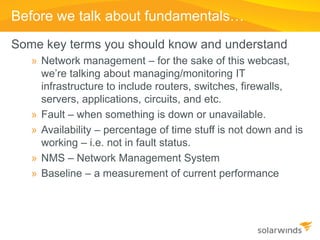 Network Management Fundamentals | PPTX