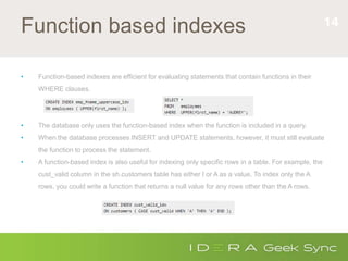 Geek Sync | The Universe of Oracle Indexing | PPT