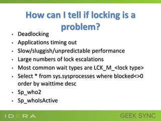 Geek Sync | How to Detect, Analyze, and Minimize SQL Server Blocking ...
