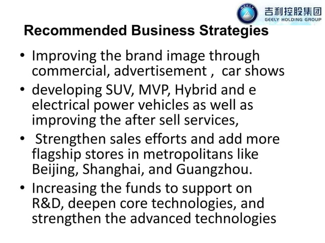 Geely | PPTX | Automotive Industry | Industries