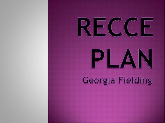 Recce Plan | PPT