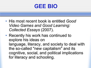 Gee, James Paul | PPTX