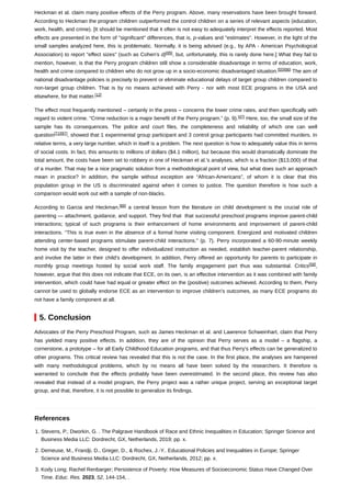 Geert Driessen (2023) Encyclopedia The Perry HighScope Preschool ...