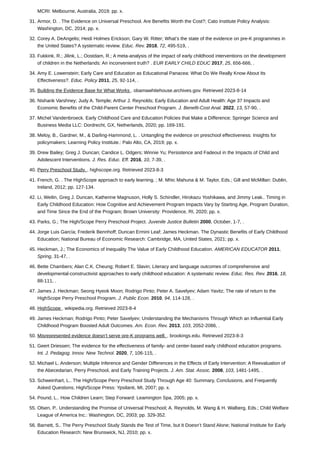 Geert Driessen (2023) Encyclopedia The Perry HighScope Preschool ...