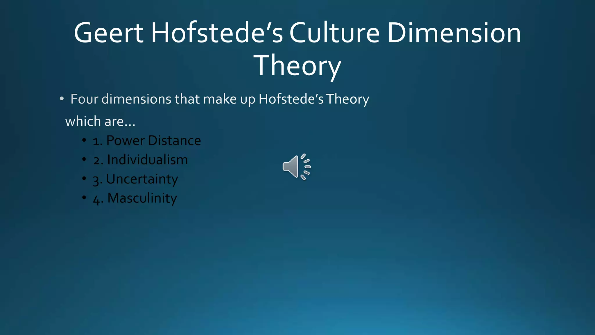 Geert hofstede's cultural dimension theory Bus 187 | PPTX