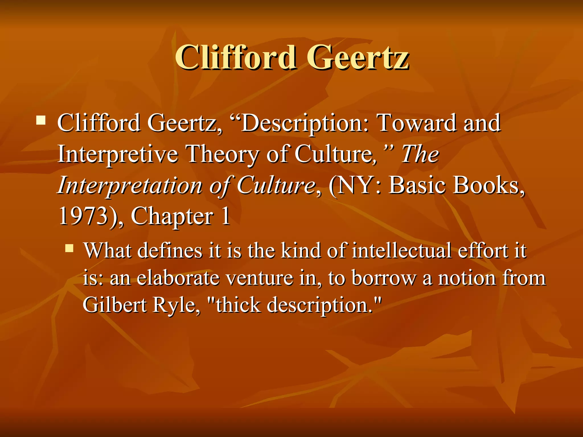 Geertz | PPT
