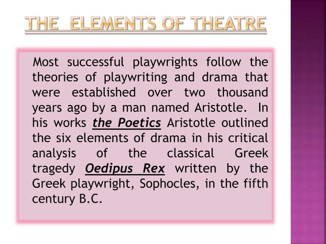Classical Theatre & Drama | PPTX